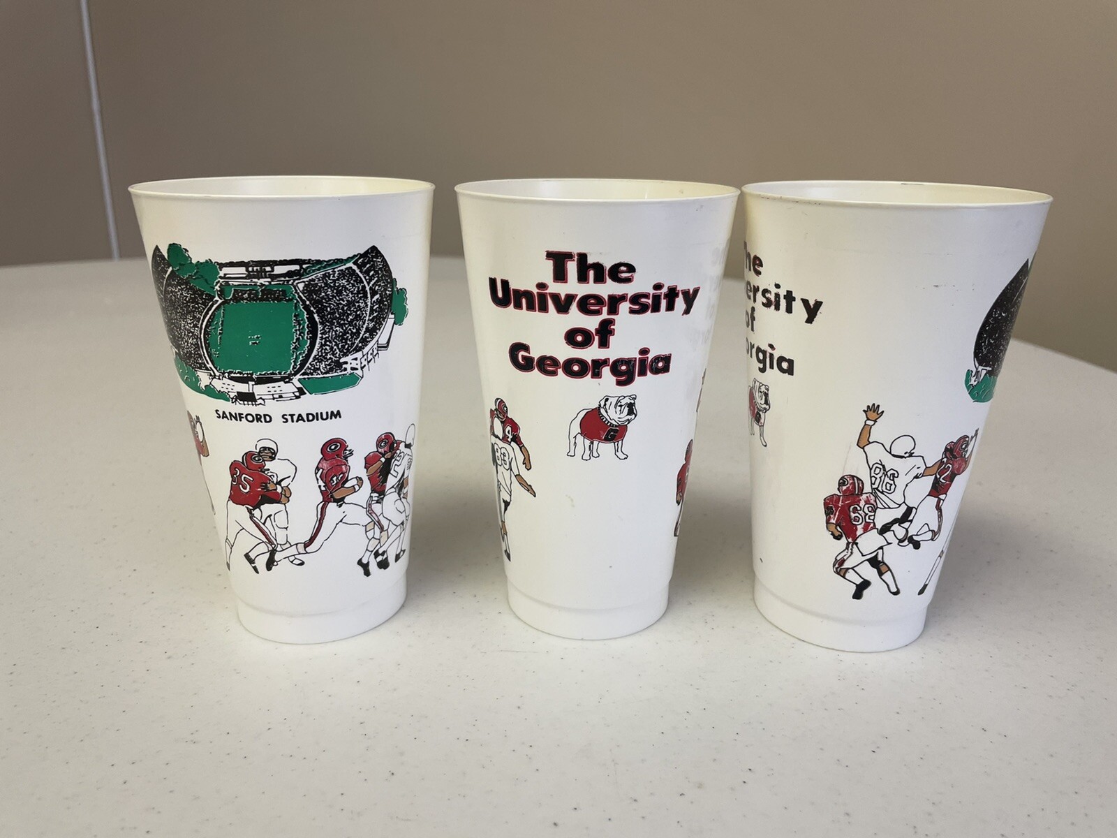 Lot Of 3 Vintage Georgia Bulldogs UGA Souvenir Stadium Cups | eBay