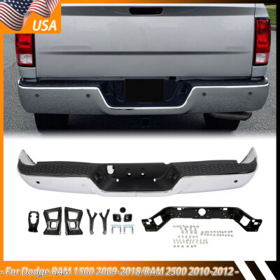 Chrome Rear Bumper For 2009-2018 Dodge Ram 1500 2010-12 2500 3500 W ...
