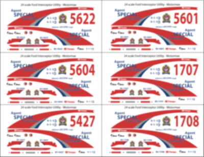 1/24 SCALE OC TRANSPO SPECIAL CONSTABLE DECALS - 2015 FORD INTERCEPTOR ...