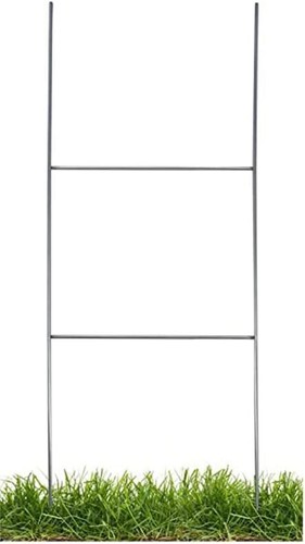 Sturdy Metal Wire Step Stake Frame for Yard Signs 10" x 30" Frame ...