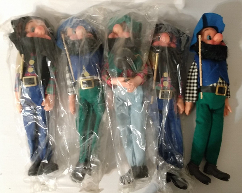 Lot of 5 Vintage Hobo Hillbilly Redneck 12" Tall Doll Figurines Hong ...