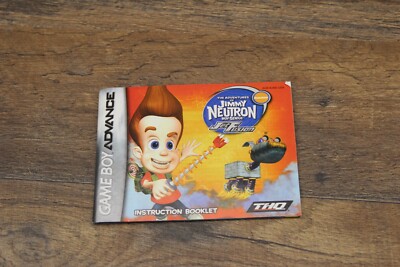 Jimmy Neutron Jet Fusion for Nintendo Game Boy Advance GBA - MANUAL ...