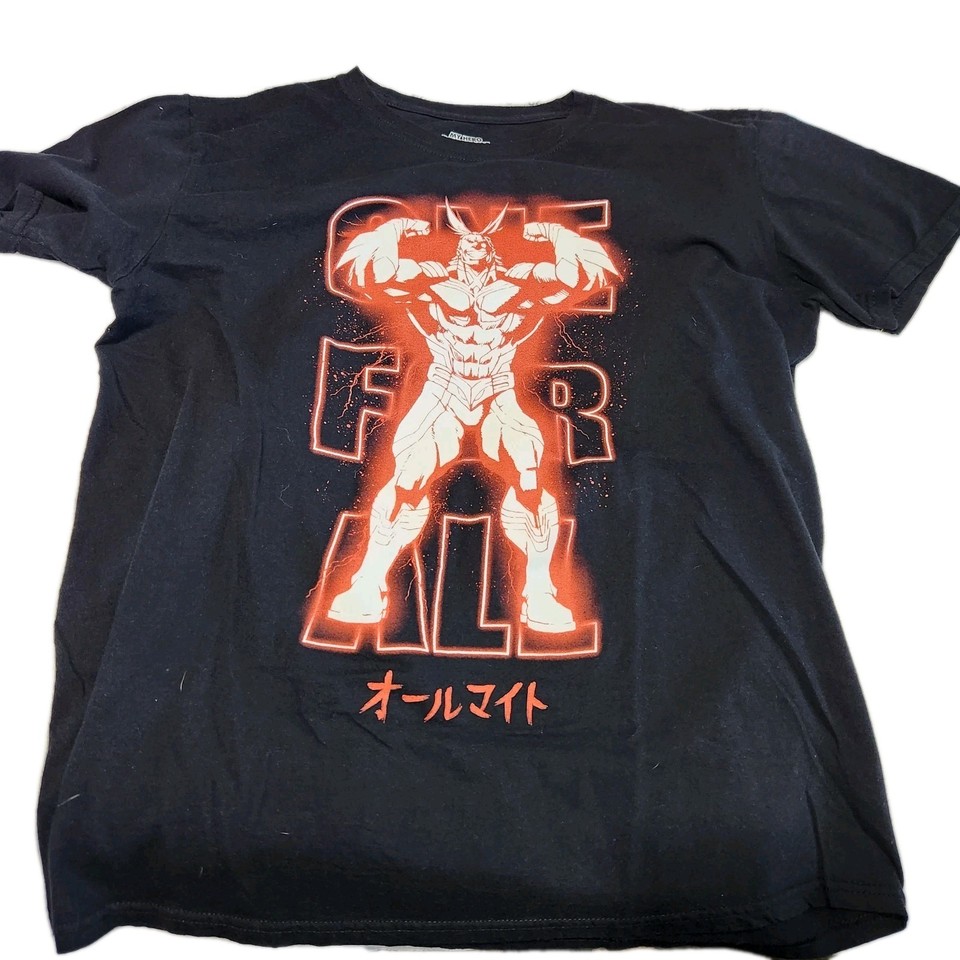 My Hero Academia T-Shirt Mens One for All Red Glow All Might Anime Size ...