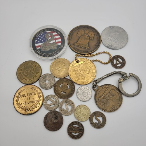 Lot of Assorted Vintage Metal Tokens and Coins | eBay