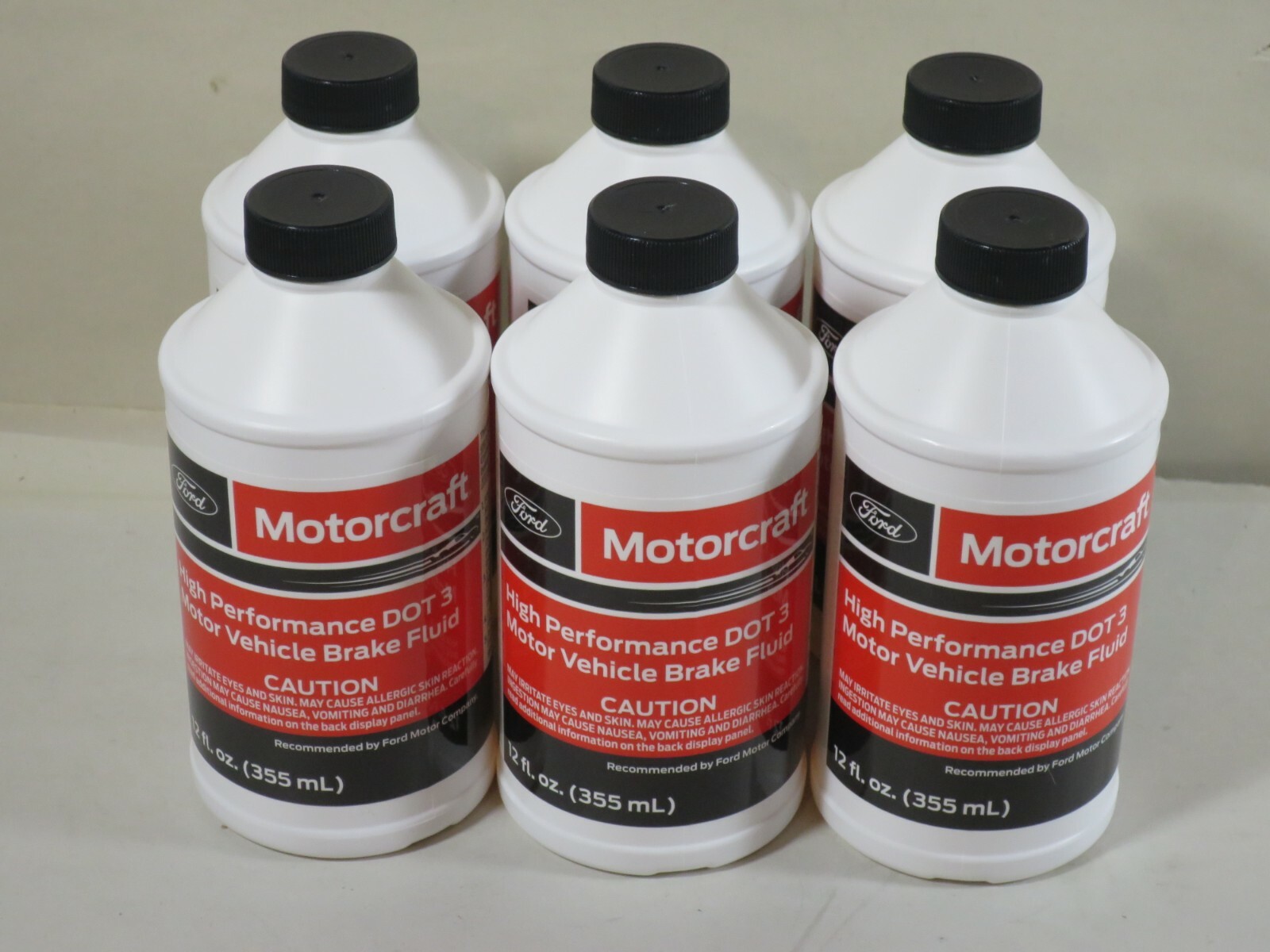Motorcraft PM-1C Brake Fluid High Performance DOT 3 (12 oz) Case of 6 ...