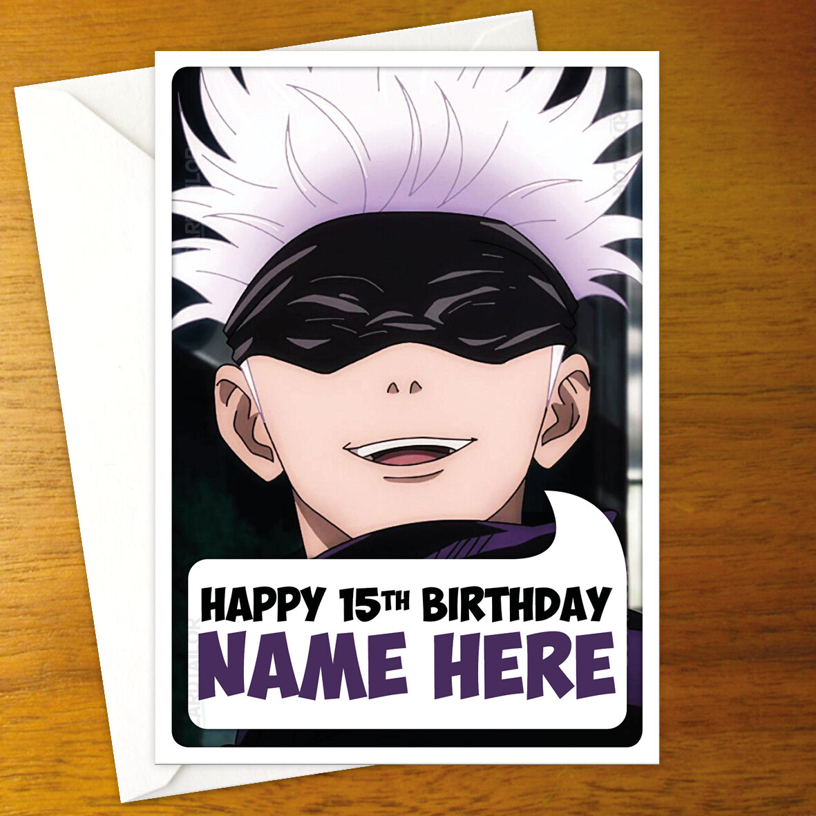 JUJUTSU KAISEN SATORU GOJO Personalised Birthday Card • personalized ...