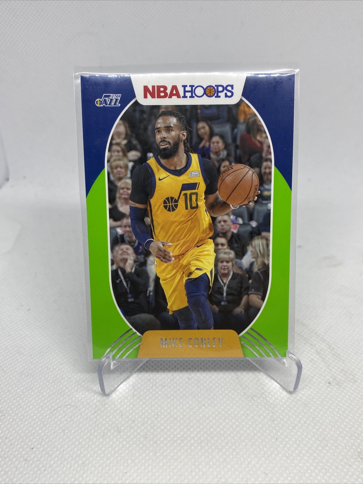 2020-21 NBA Hoops Basketball Card MIKE CONLEY Neon Green Parallel Jazz ...