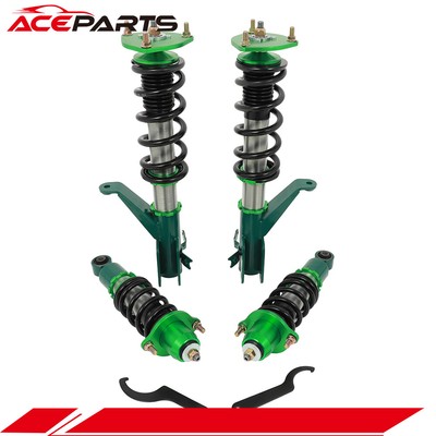 Green Coilovers Shocks Struts Suspension Springs Kits For 2001-05 Honda ...
