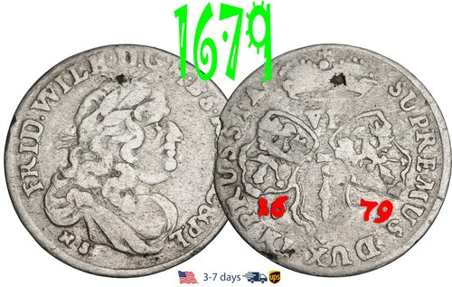 GERMAN Prussia 6 Groschen 1679, Friedrich Wilhelm Silver Coin #32939 | eBay