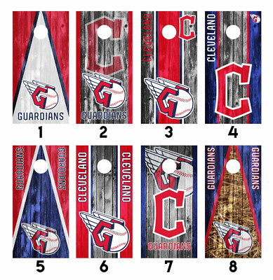 Cleveland Guardians Cornhole Wrap Skin Decal Vinyl Sticker MANY DESIGNS ...