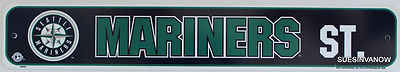 Licensed MLB Sign Large 24" x 4" Seattle Mariners Street Sign | eBay