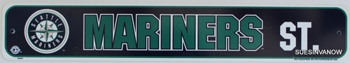 Licensed MLB Sign Large 24" x 4" Seattle Mariners Street Sign | eBay