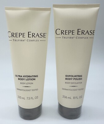 Crepe Erase SET Lotion Ultra Hydrating Body and Exfoliating Body Polish ...