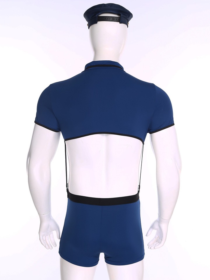 Men Costumes Halloween Outfit Nightclub Uniform Rave Set Lingerie Dress ...