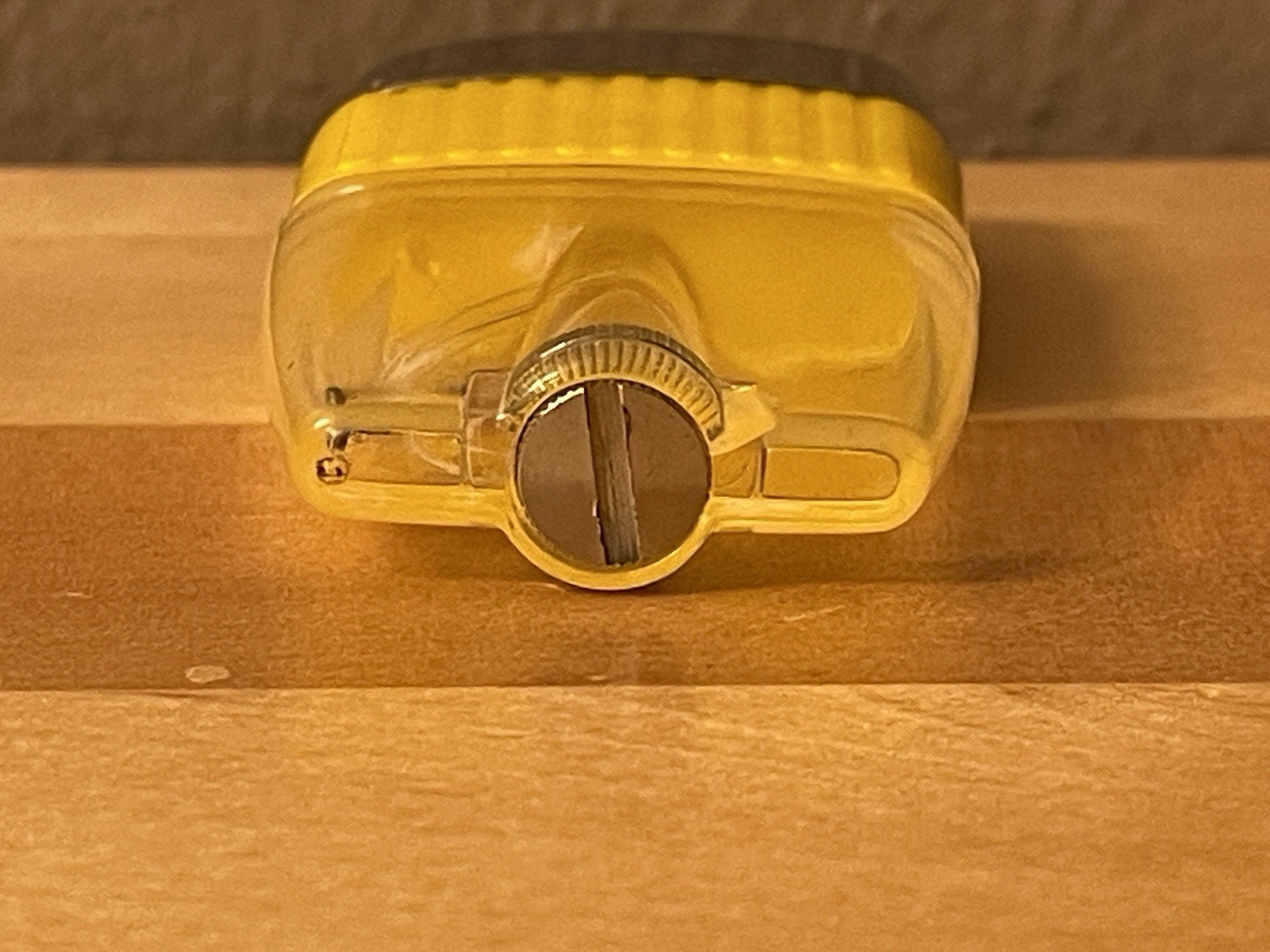 Working Vintage Scripto Vu Style Clear Lighter With Fishing Lure Yellow ...