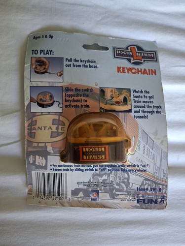 Vintage Lionel Trains Keychain Mini Santa Fe Train #591-0 Basic Fun ...