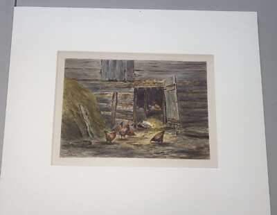 Original 19th Century Watercolor on Paper J Somerville Museum Find 10 ...