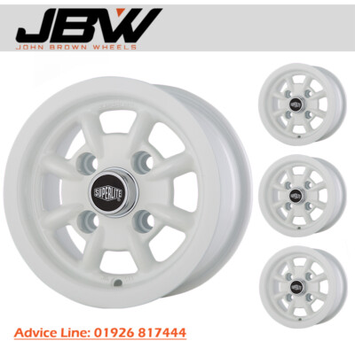 4.5"x10" JBW Superlite Classic Mini White Alloy Wheels x4 | eBay UK