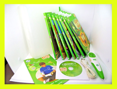 Nice Leap Frog Tag Reading System Pen + 7 Books Tangled Cars TinkerBell ...