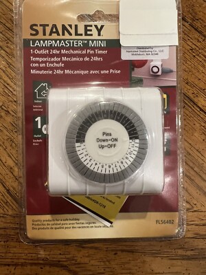 Stanley Lampmaster Mini 24 hour Mechanical Pin Timer NWB | eBay