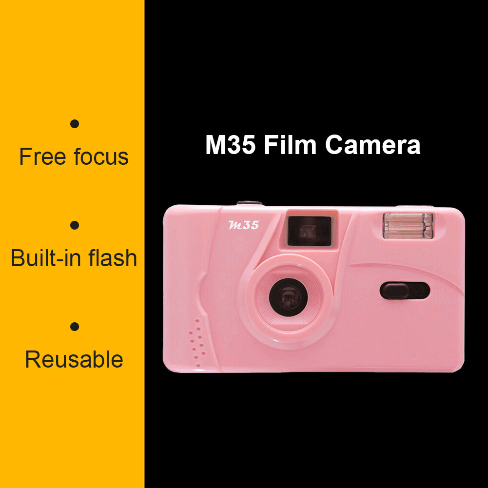 Non-Disposable Vintage M35 35mm Reusable Film Camera with Flash (Pink ...
