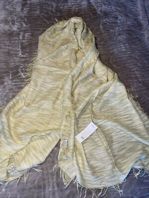Beautiful Eileen Fisher Organic Cotton Scarf Yellow | eBay