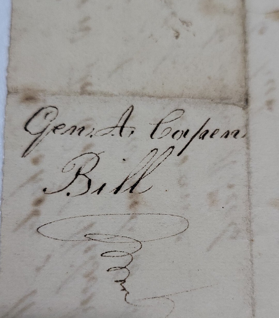 1833 Army General Aaron Capen to Caleb Wilson Payment for Wagon Work ...