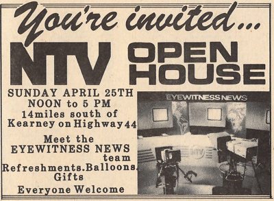1982 NEBRASKA NTV TV NEWS AD~OPEN HOUSE~SOUTH OF KEARNEY ON HIGHWAY 44 ...