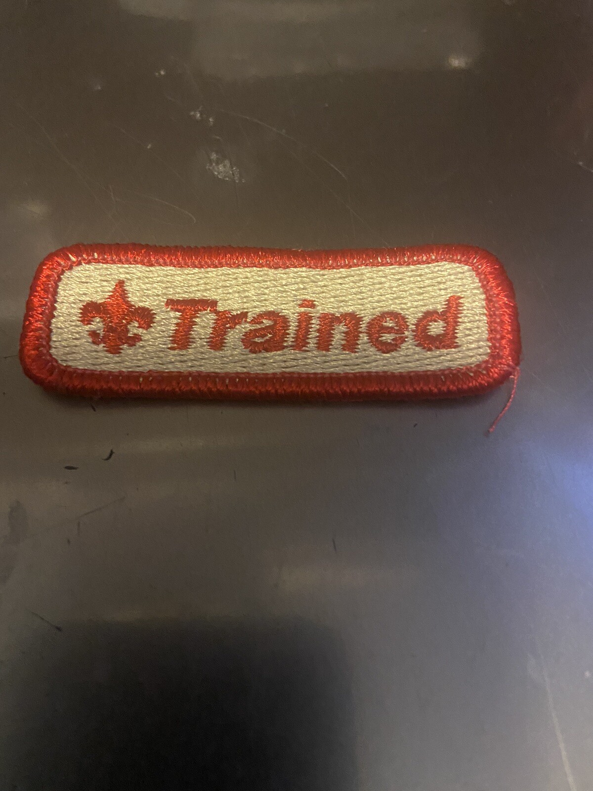Official BSA: "Trained" Uniform Tab Patch | eBay
