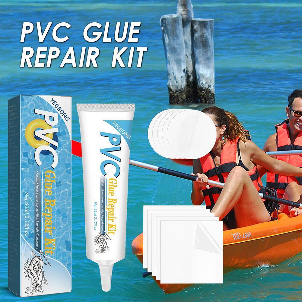 PVC Repair Kit for Inflatable Pools Boats and Toys Easy PVC Glue Fix е ...