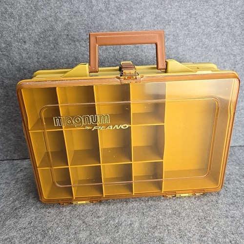 Vintage MAGNUM By PLANO Double Sided Portable Fishing Tackle Box ...