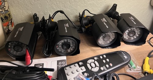 Night Owl HD Security Camera 4 Pack With Power Cable Cords CM245B etc | eBay