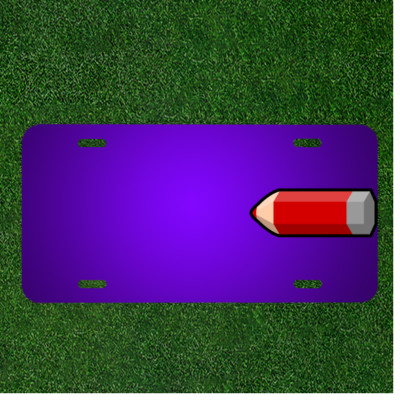 Custom Personalized License Plate With Add Names To Pencil Red Colored ...