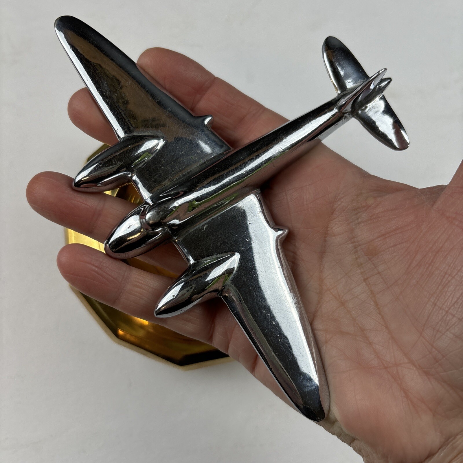 Vintage Art Deco Military Bomber Airplane Desk Top Model | eBay