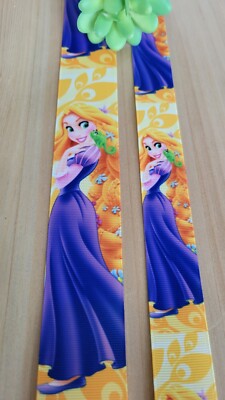 1 & 1.5"(1 YD) Disney Tangled Grosgrain Ribbon Rapunzel Hair Bow Party ...