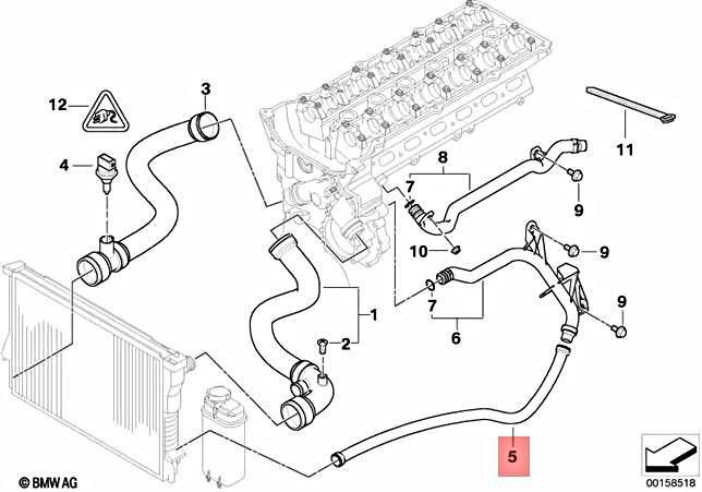 Genuine BMW E46 Cabrio Compact Coupe Sedan Heater Return Hose OEM ...