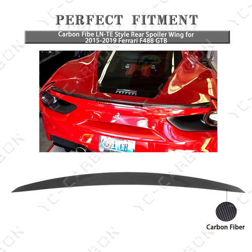 NEW Carbon Fiber LN-TE Style Rear Spoiler Wing for 2015-2019 Ferrari ...