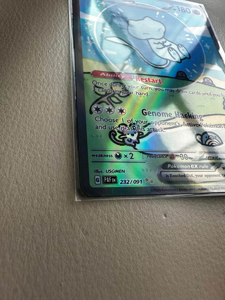 Bubble Mew EX 232/091 Holo Display Card Custom Fan Art Slab Inspired by ...