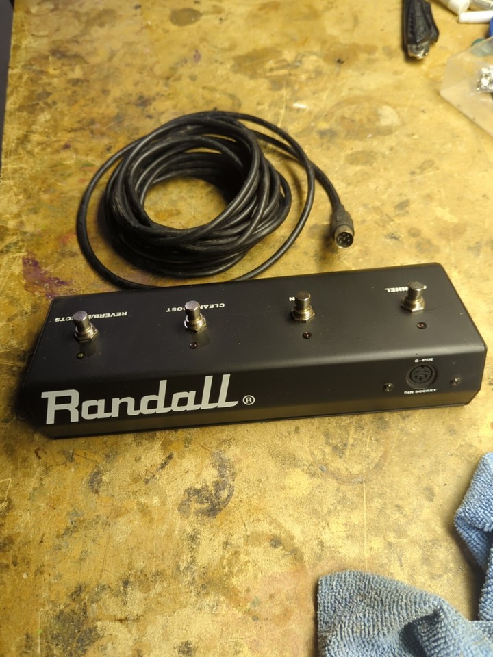 Randall footswitch FS4 Gain Channel Clean Boost Reverb 20 foot 6-pin ...