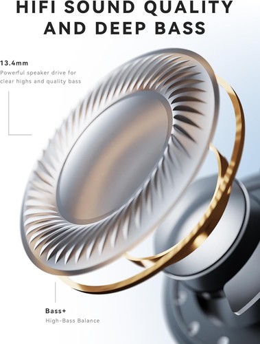 Wireless Luminous Earbuds LP1 Bluetooth 5.4 Moving Sand White with Blue ...