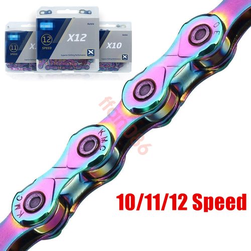 10/11/12 Speed MTB Road Bike Rainbow Magic Link KMC Aurora X10 X11 X12 ...