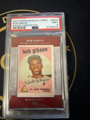 2013 Topps Manufactured bob gibson rookie card patch psa 9 | eBay