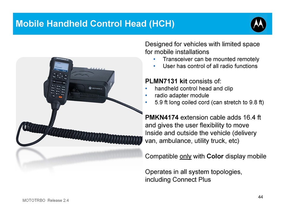 PMLN7131 Motorola MotoTRBO OEM Handheld Control Head HHCH for XPR5550/e ...