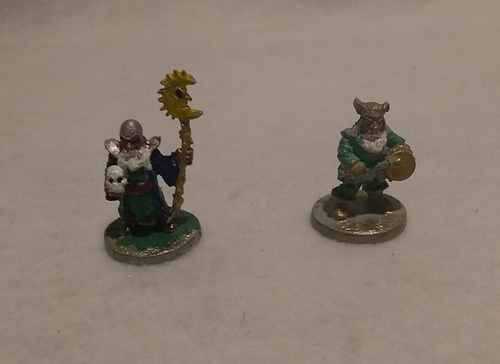 Ral Partha Miniature Dwarf Drummer and Wizard Necro Fantasy Metal 1990 ...