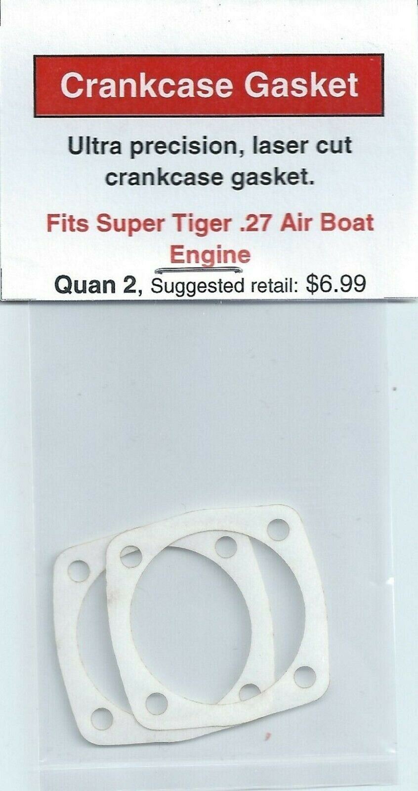 Super Tiger, Tigre .27 Air Boat Crankcase Gasket 2 Pack NIP | eBay
