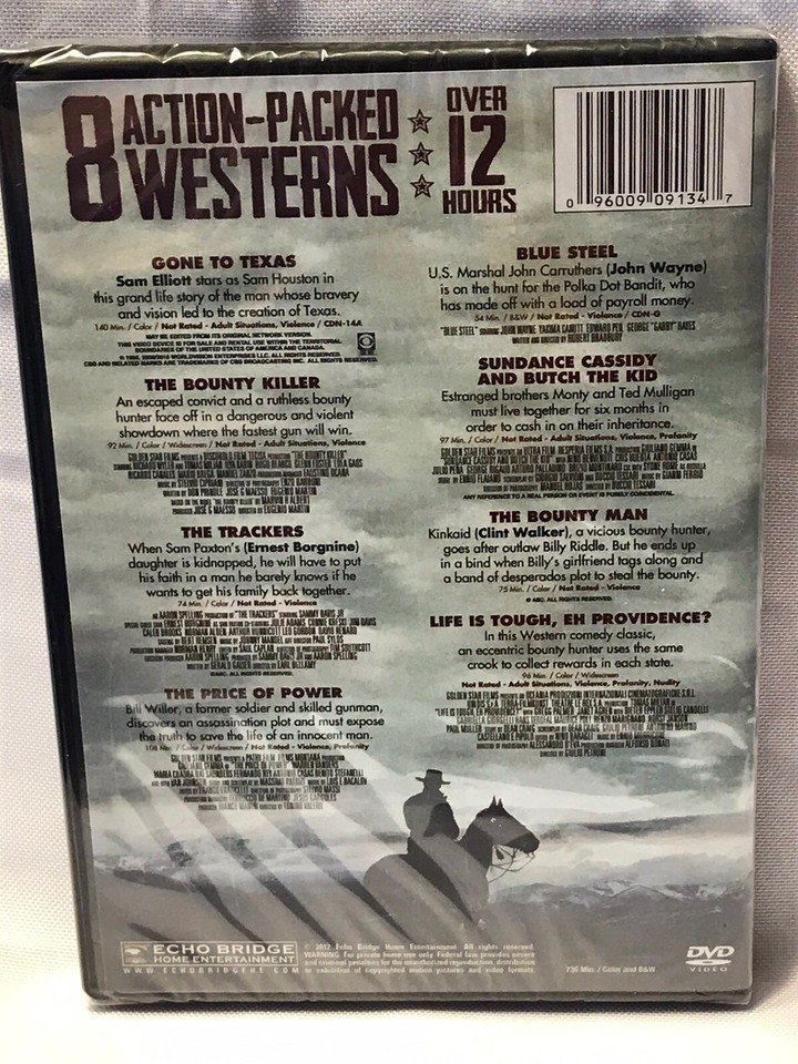 8 Action-Packed Westerns Region 1 DVD New 96009091347| eBay
