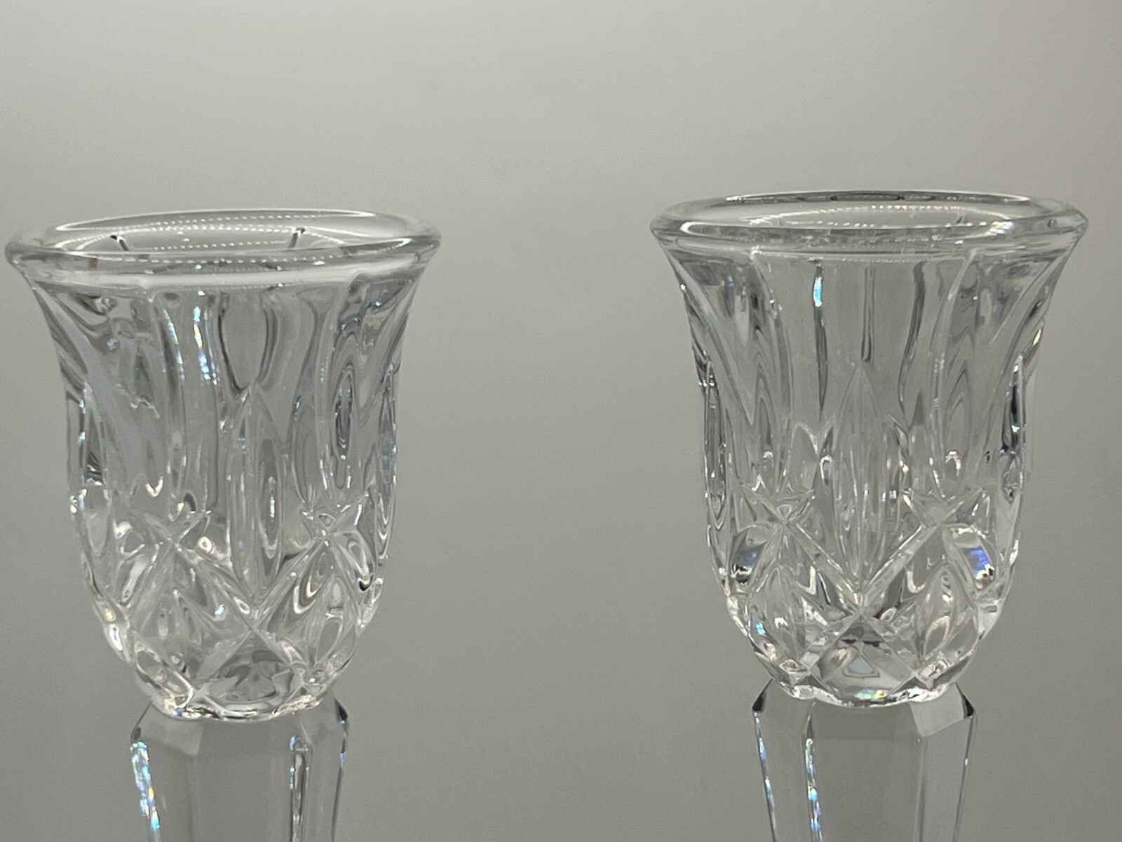 Gorham 1831 Lady Ann Lead Crystal Candlesticks Pair 8" Full Lead ...