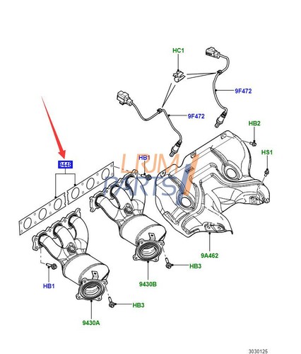 Genuine Land Rover LR2 3.2L EXHAUST MANIFOLD GASKET SET OF 2 LR018167 ...