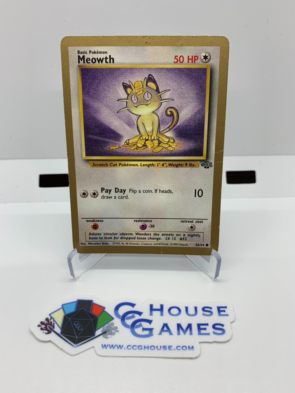 Pokemon Meowth 56/64 Gold Border For Sale - MAVIN