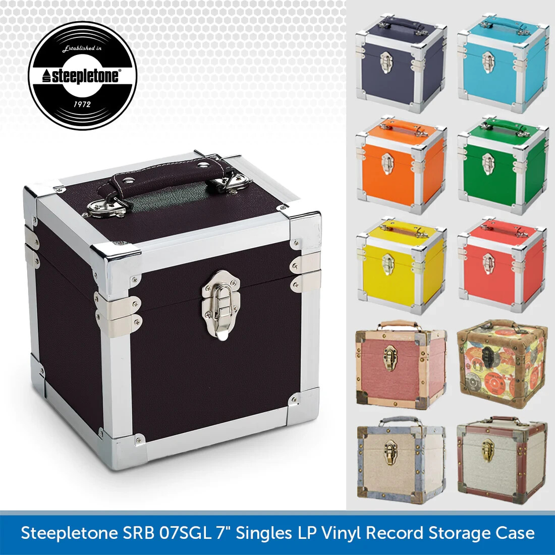 7" Vinyl Record Storage Box Flight Carry Case 7 Inch LP Album ...